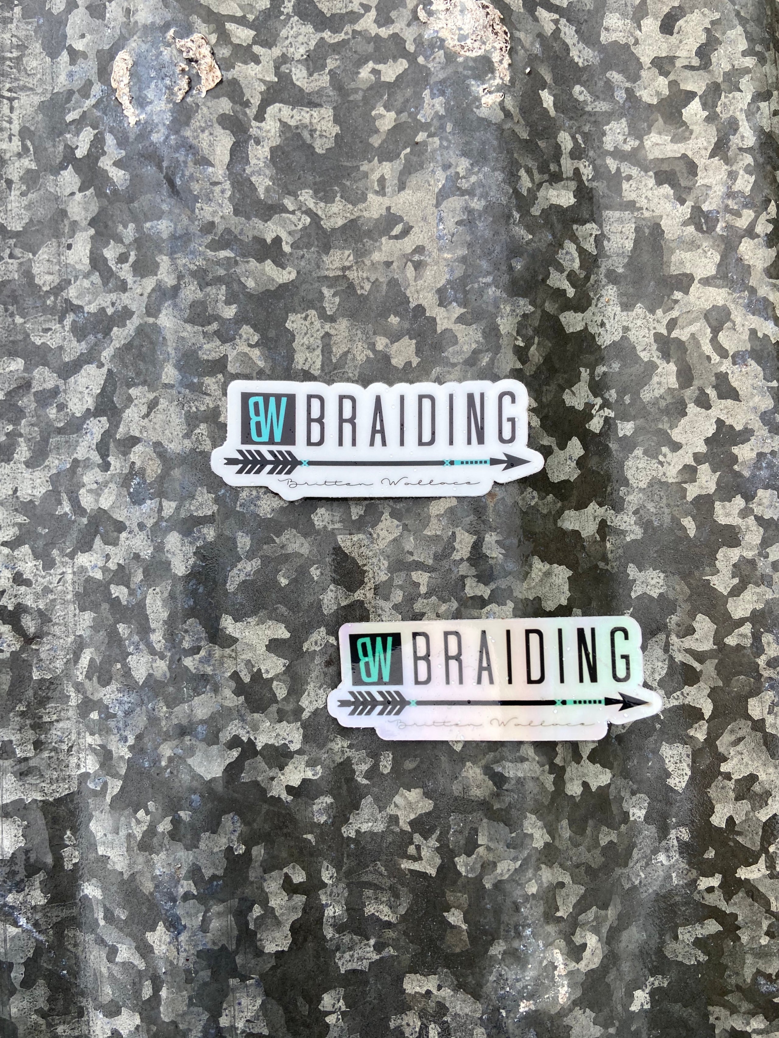Holographic BW Braiding logo sticker | BW Braiding Inc.